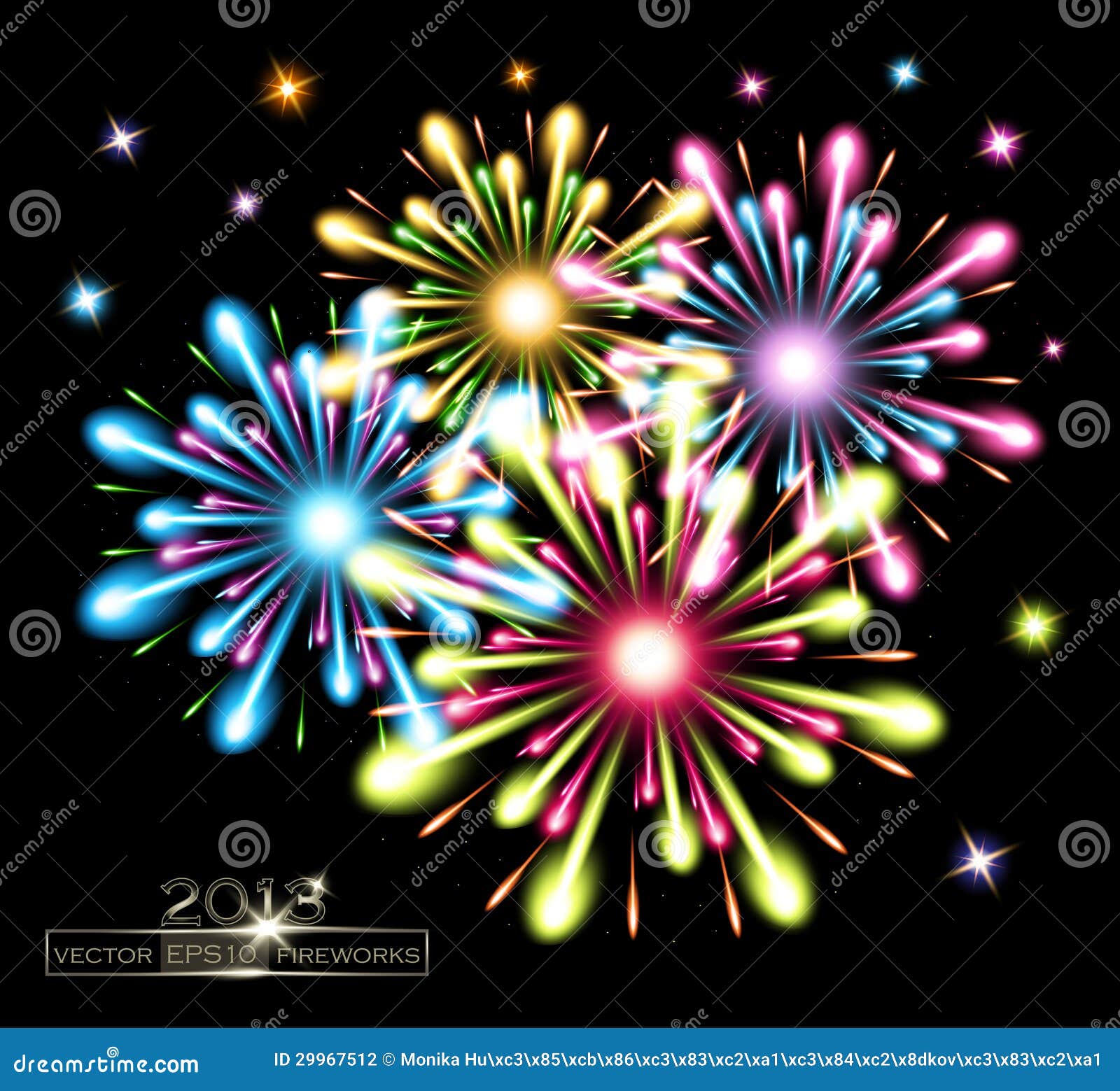 Fireworks splash colors stock vector. Illustration of adornment - 29967512
