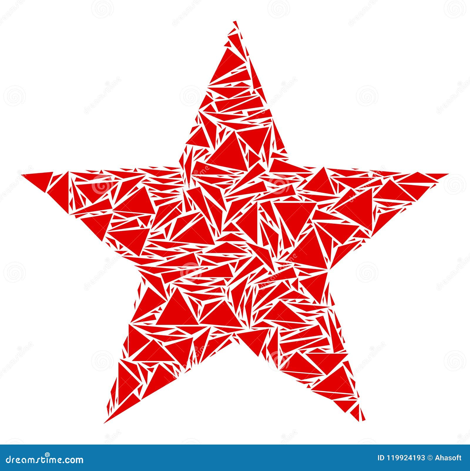 Fireworks Star Mosaic of Triangles Stock Vector - Illustration of ...