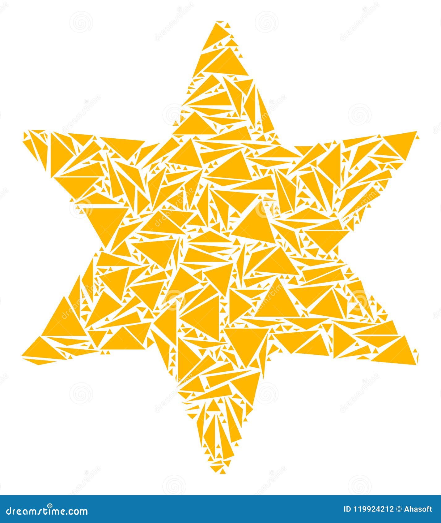 Fireworks Star Mosaic of Triangles Stock Vector - Illustration of ...