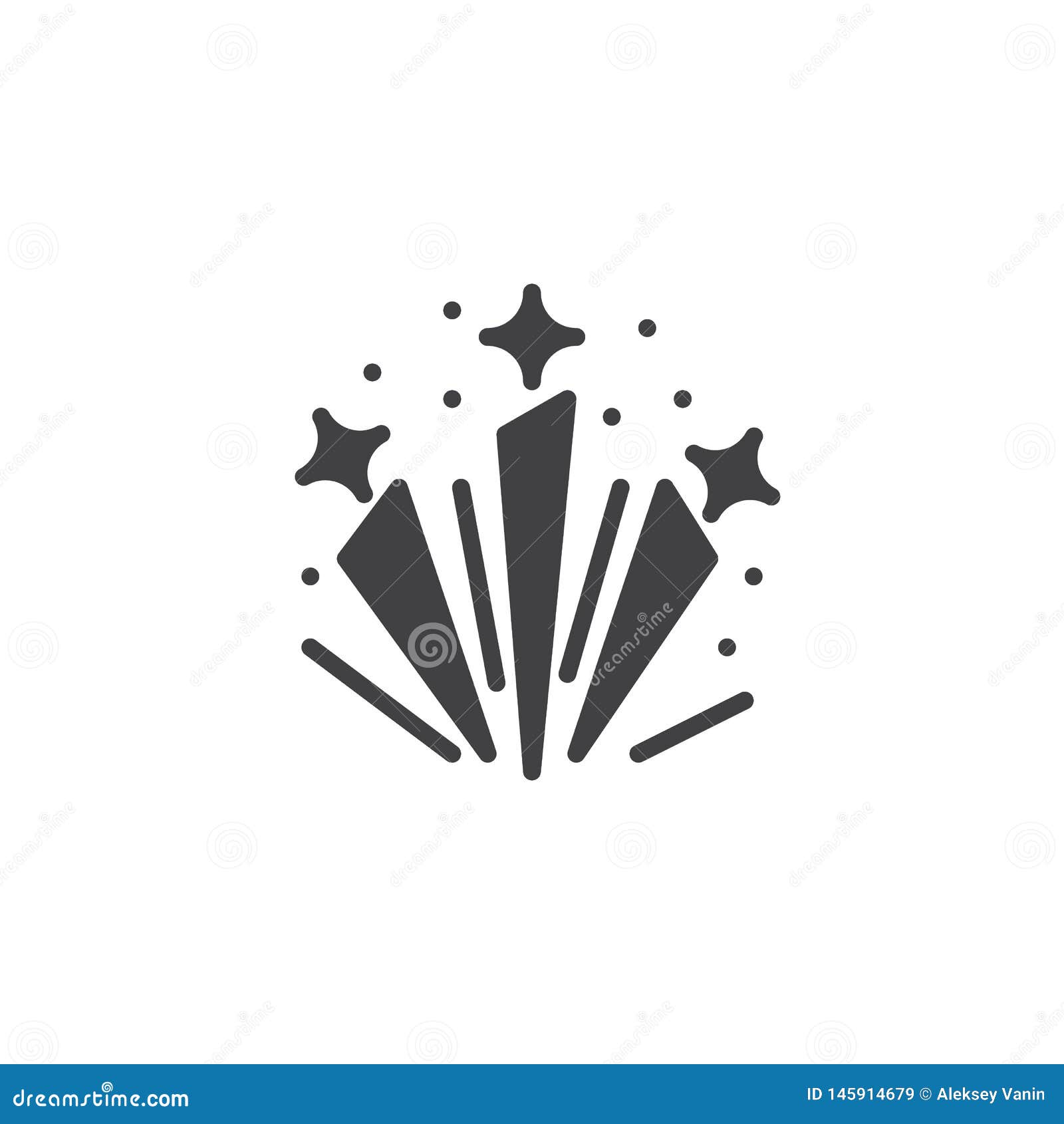 Fireworks Stars Explosion Vector Icon Stock Vector - Illustration of ...