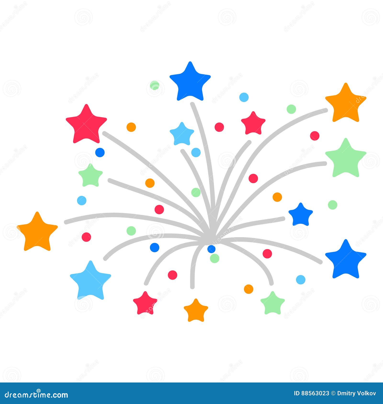 Fireworks from the stars stock illustration. Illustration of clip ...