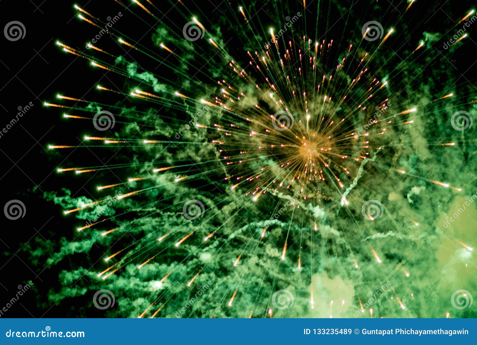 Fireworks. Stars and Shiny Fireworks on Red Background Stock Image ...