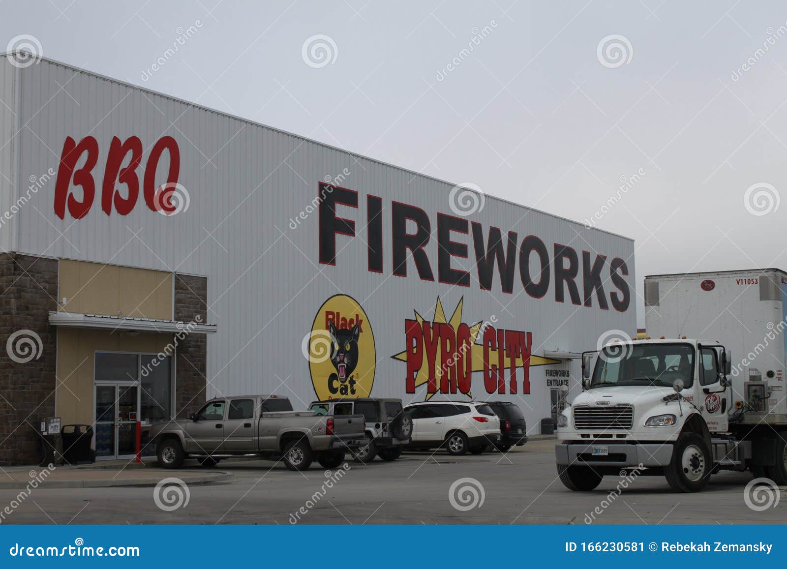 Fireworks Store Exterior 1949 Editorial Photo - Image of distance ...