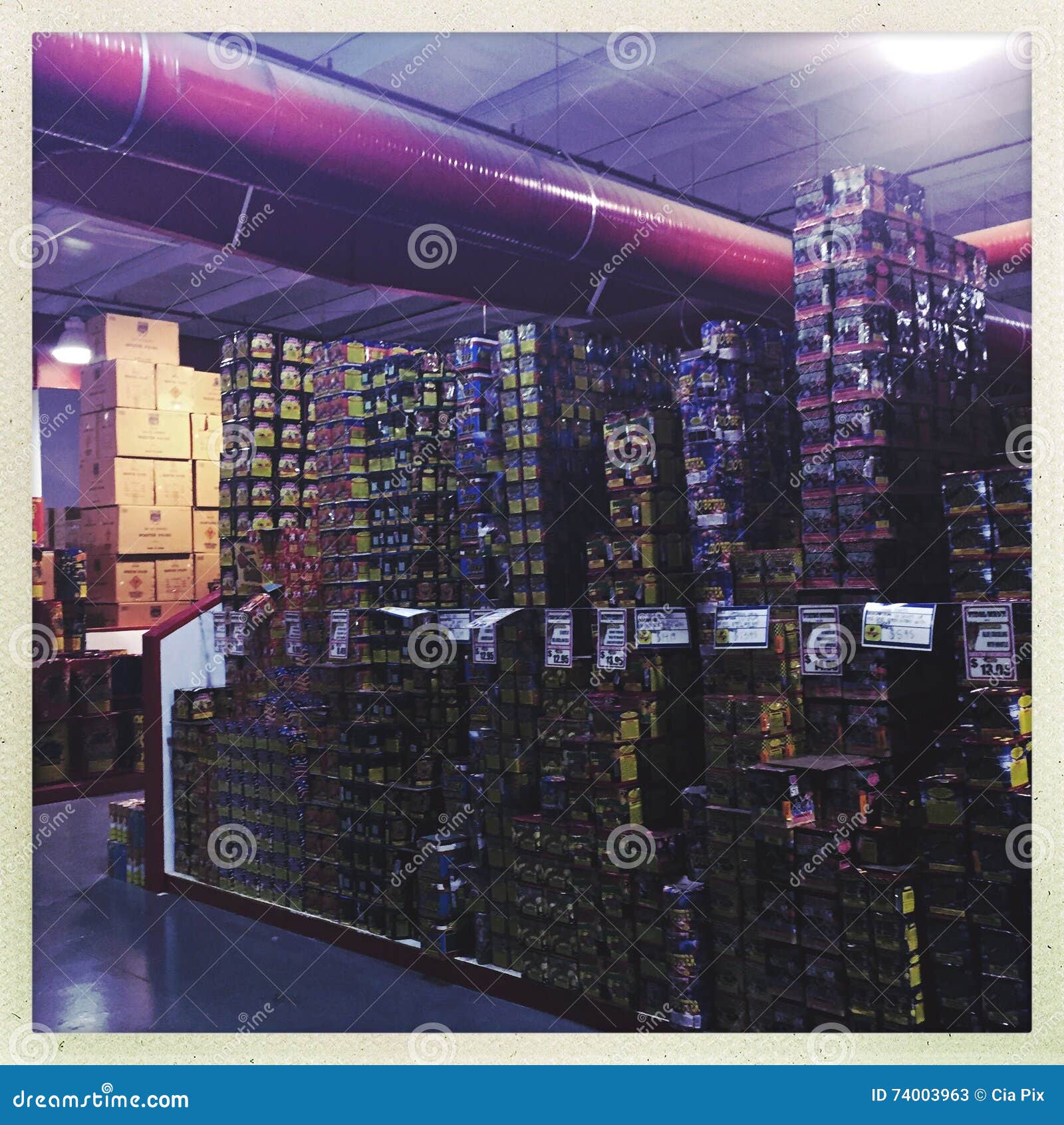 Fireworks store editorial stock photo. Image of display - 74003963