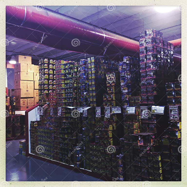 Fireworks store editorial stock photo. Image of display - 74003963