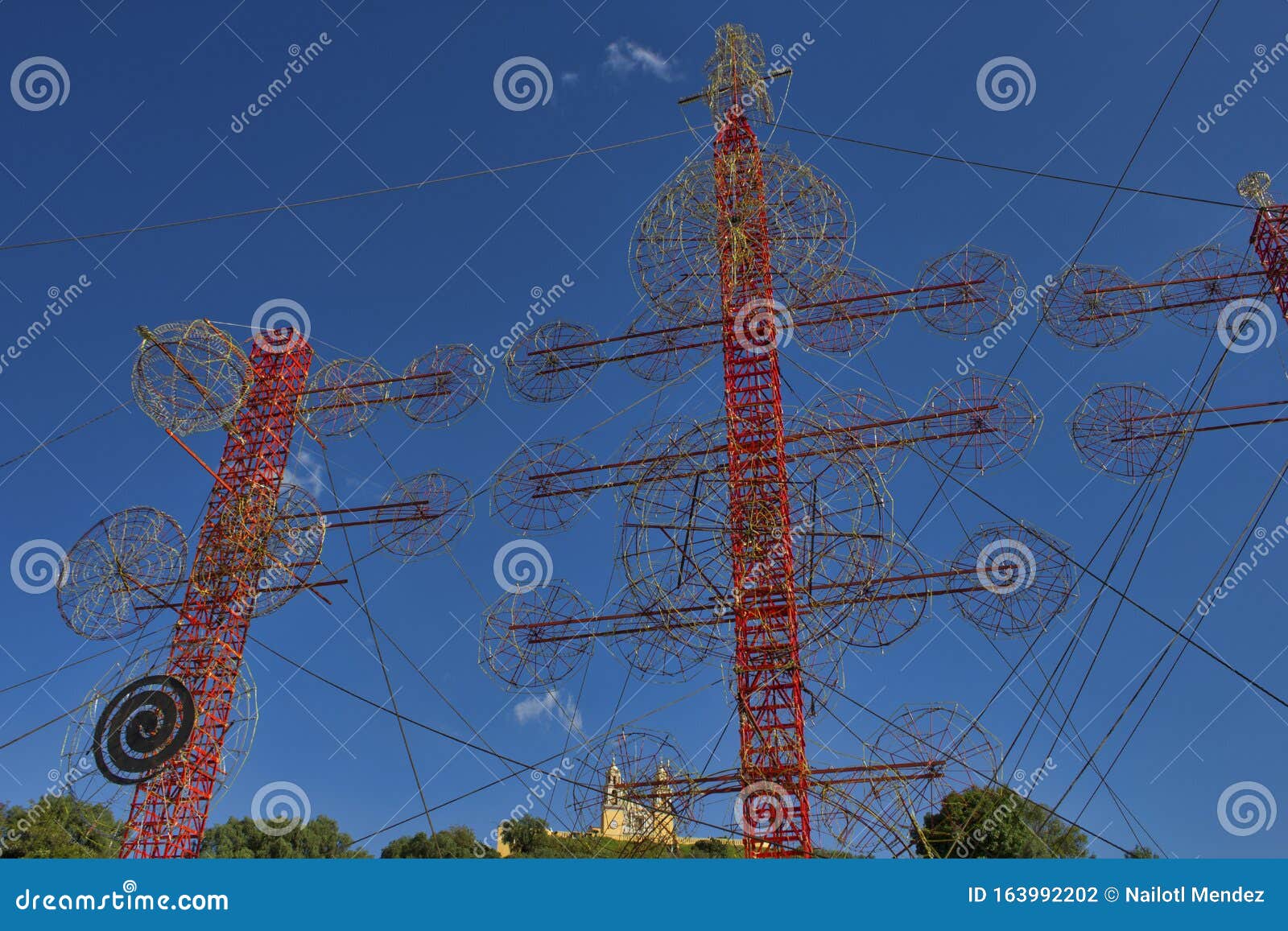 Fireworks Structure or Castle, Base for Pyrotechnics, Show in Mexico ...