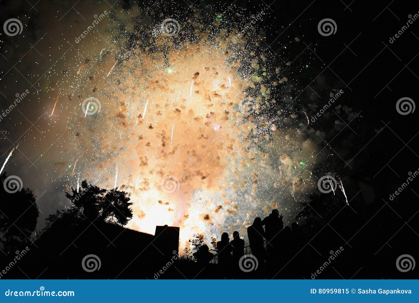 Fireworks stock image. Image of florence, buildings, fireworks - 80959815