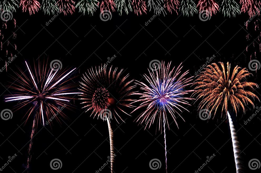 Fireworks with text space stock photo. Image of bang - 12287476