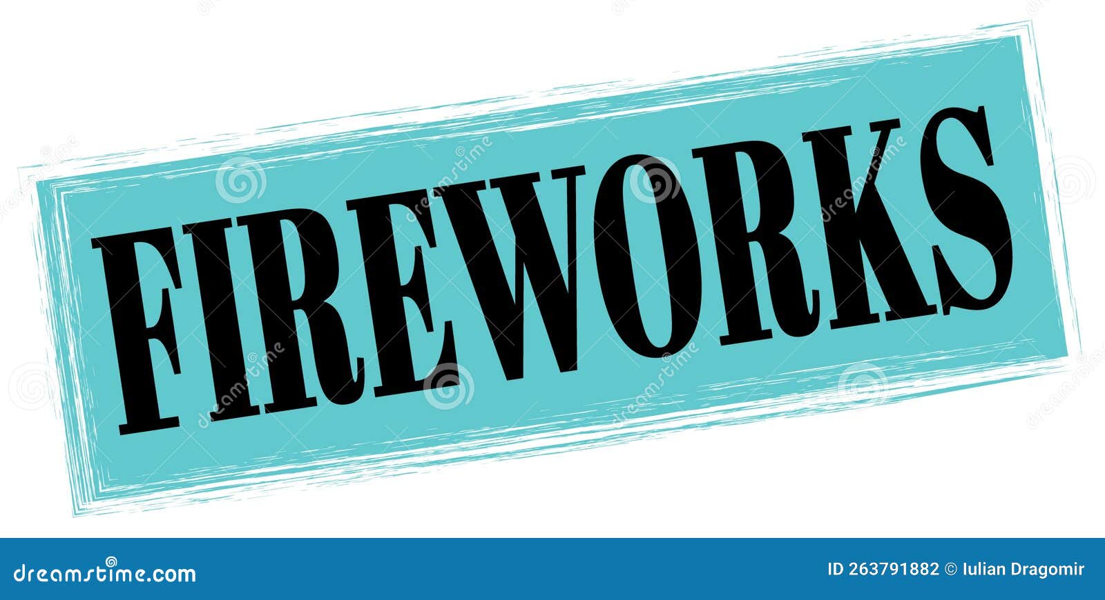 FIREWORKS Text Written on Blue-black Stamp Sign Stock Illustration ...