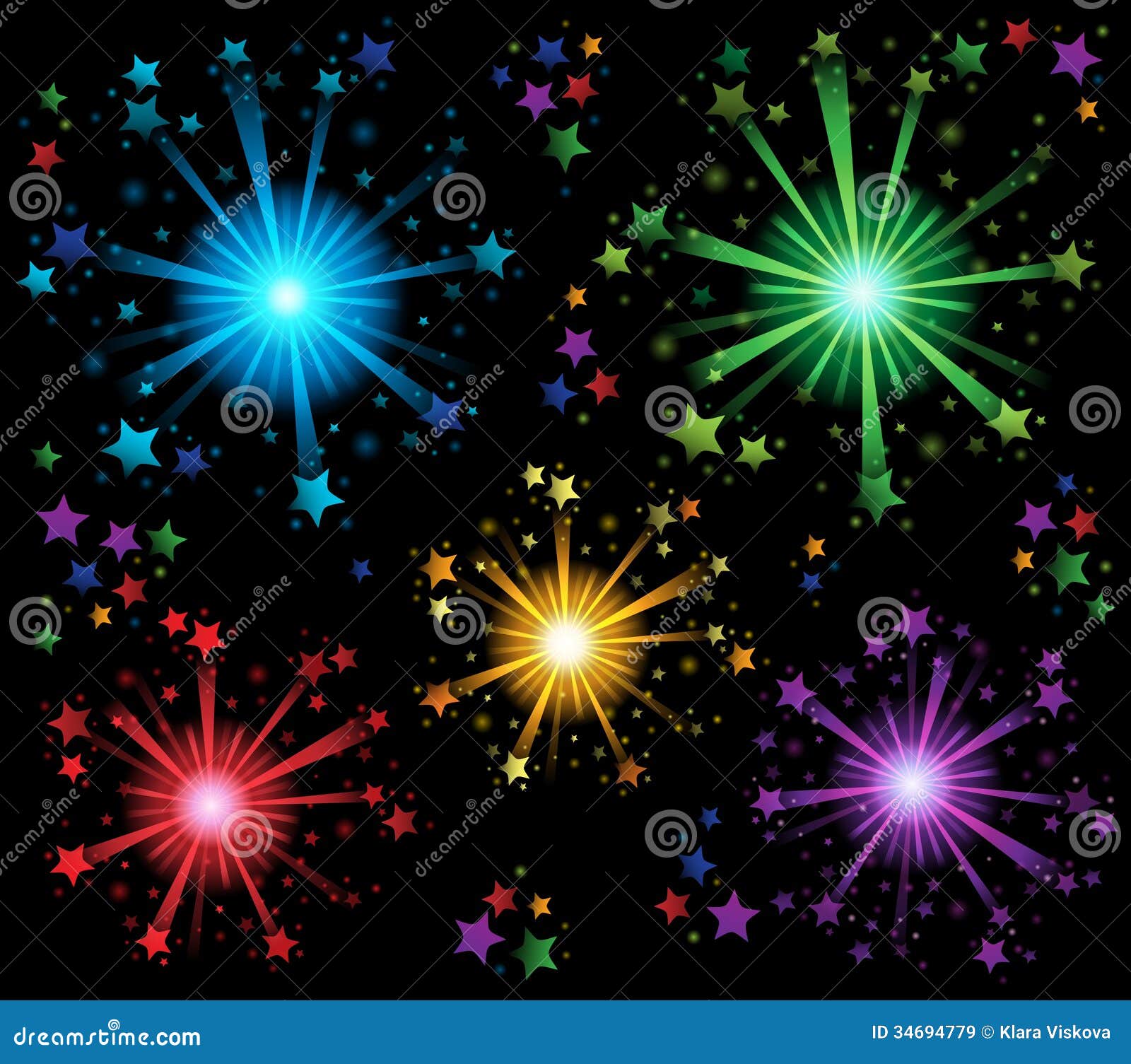 Fireworks theme image 2 stock vector. Illustration of design - 34694779