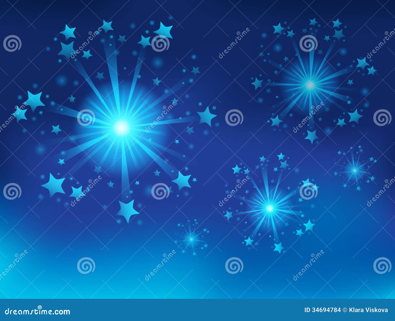 Fireworks theme image 1 stock vector. Illustration of blue - 34694784