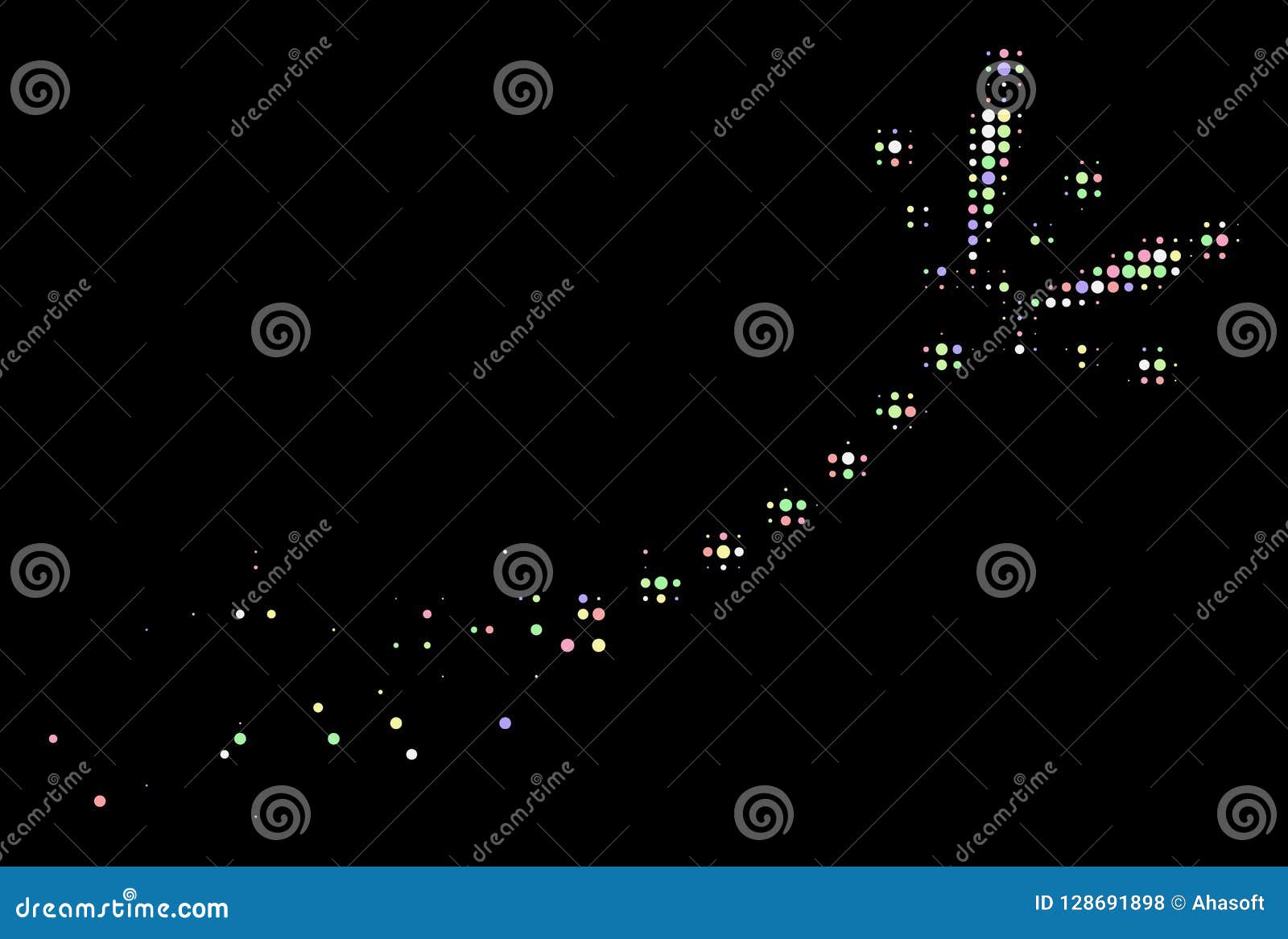Soft Dispersed Dotted Halftone Fireworks Trace Icon Stock Vector ...