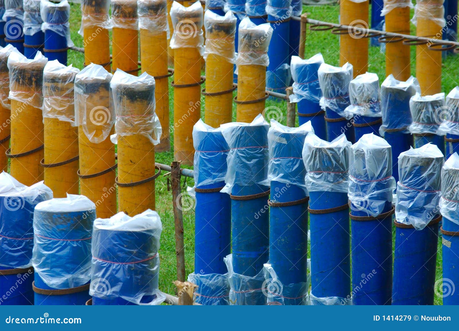 Fireworks In Tubes For Fourth Of July Celebration Picture. Image: 1414279