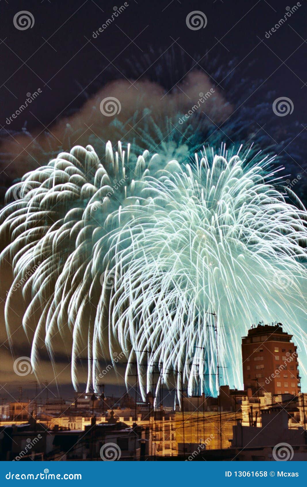 Fireworks in Valencia stock photo. Image of celebrate - 13061658