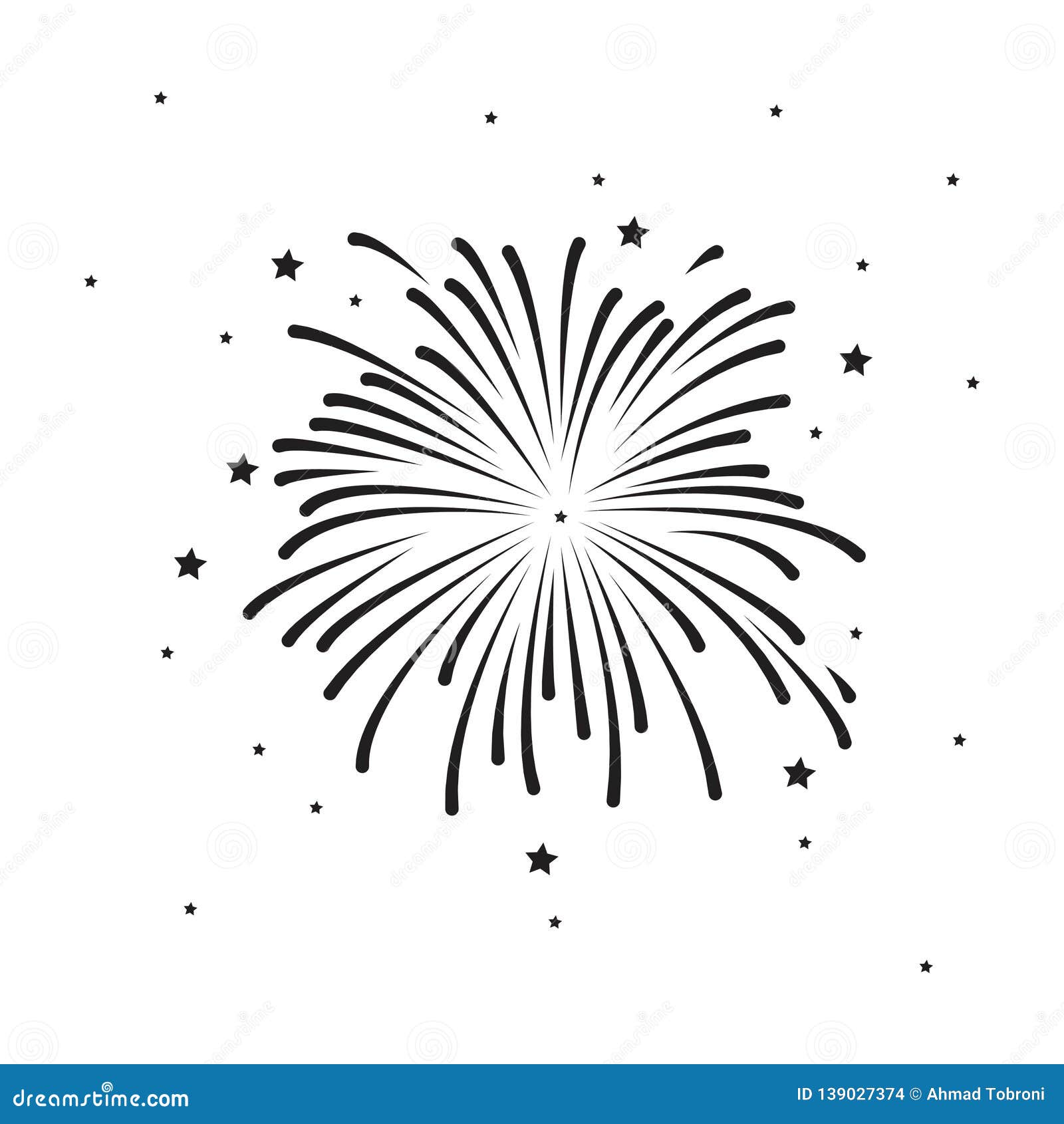 Fireworks Vector Template Design Illustration Stock Vector ...