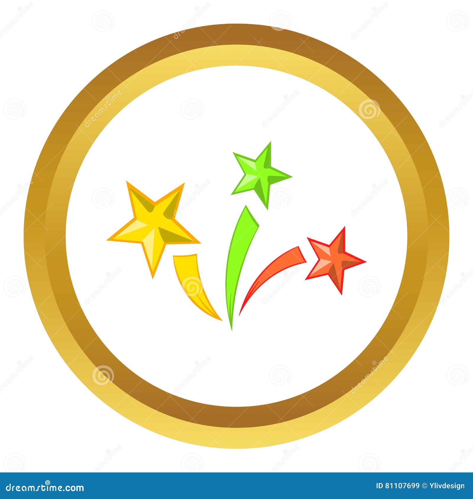 Fireworks Vector Icon, Cartoon Style Stock Vector - Illustration of ...