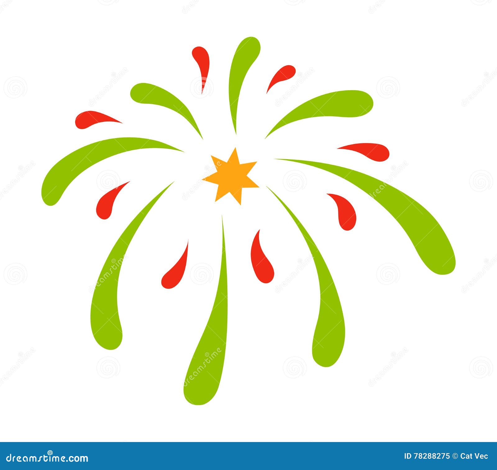 Fireworks vector icon stock vector. Illustration of colorful - 78288275