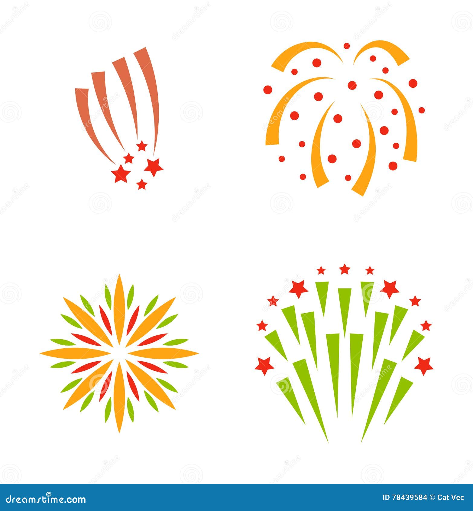 Fireworks vector icon stock vector. Illustration of abstract - 78439584