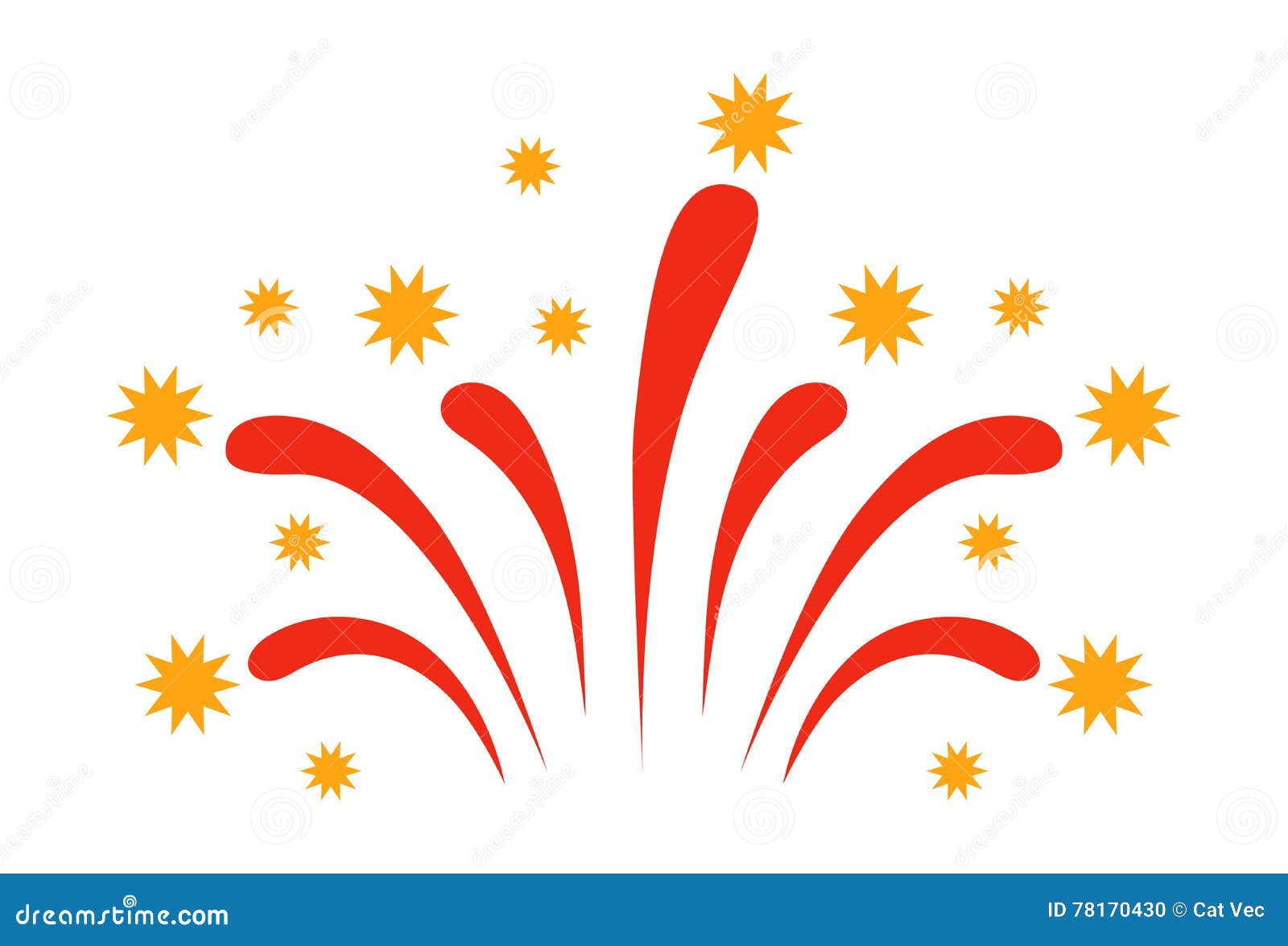 Fireworks Vector Icon Isolated Stock Vector - Illustration of color ...