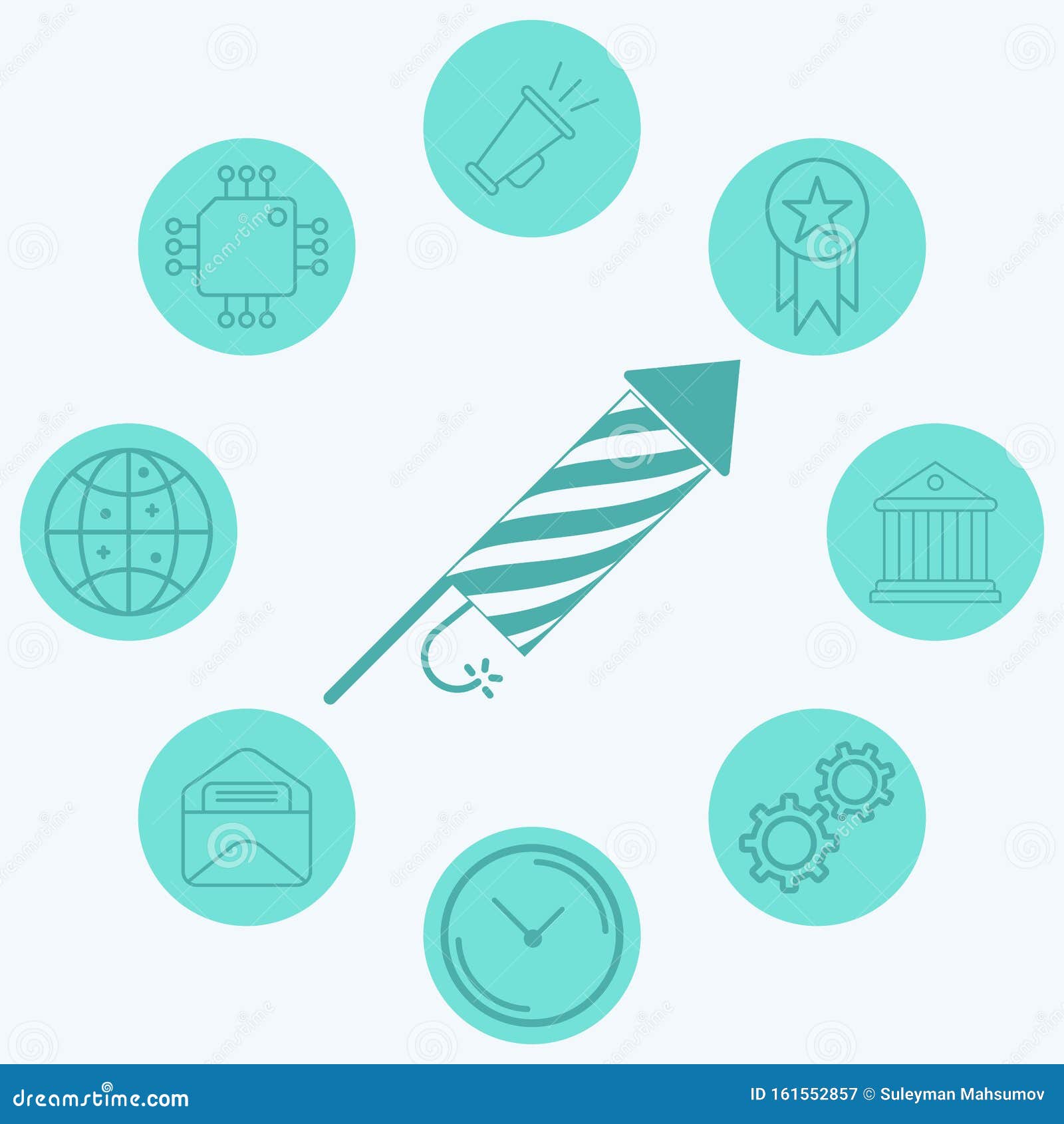 Fireworks Vector Icon Sign Symbol Stock Illustration - Illustration of ...