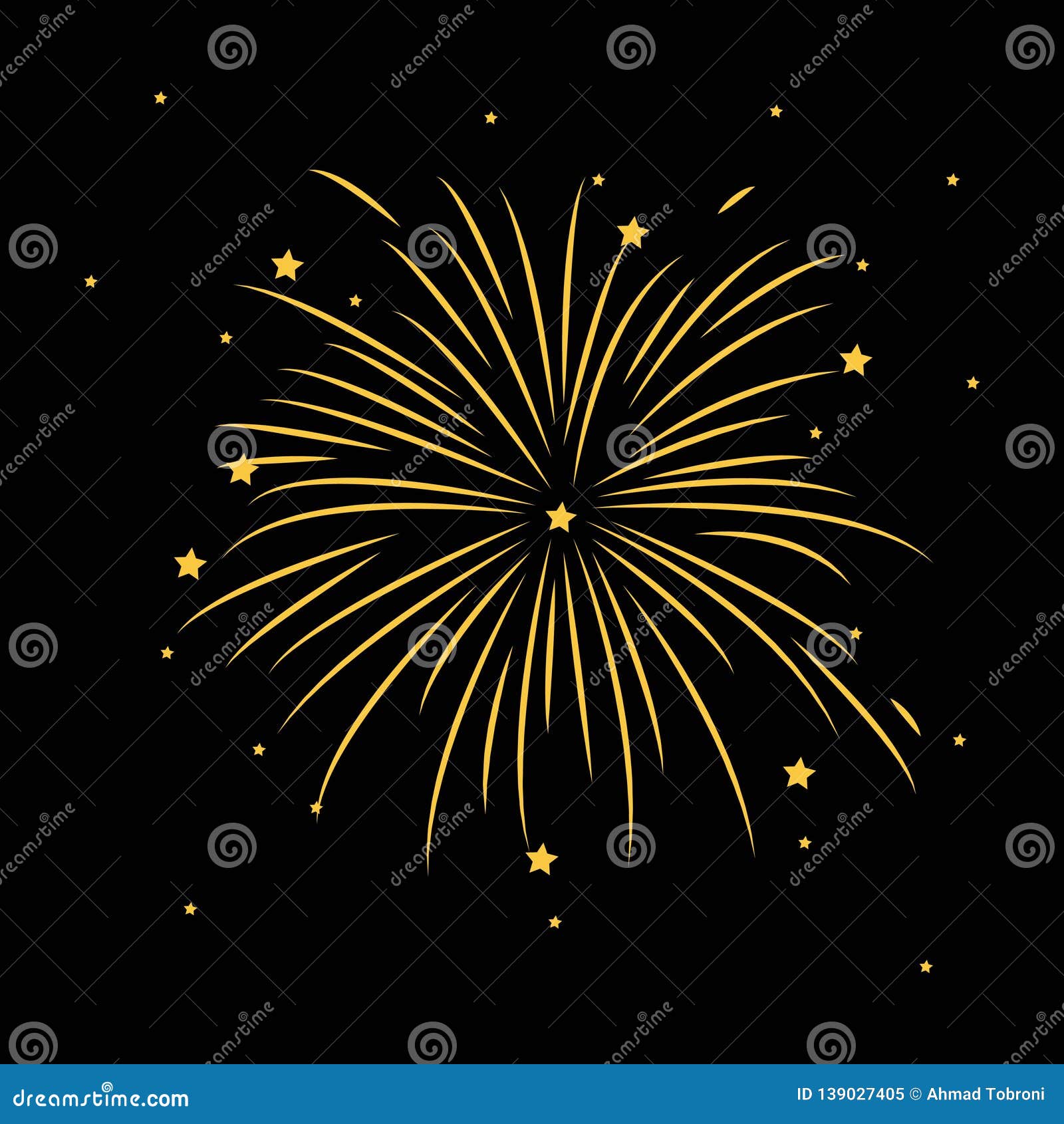 Fireworks Vector Template Design Illustration Stock Vector ...