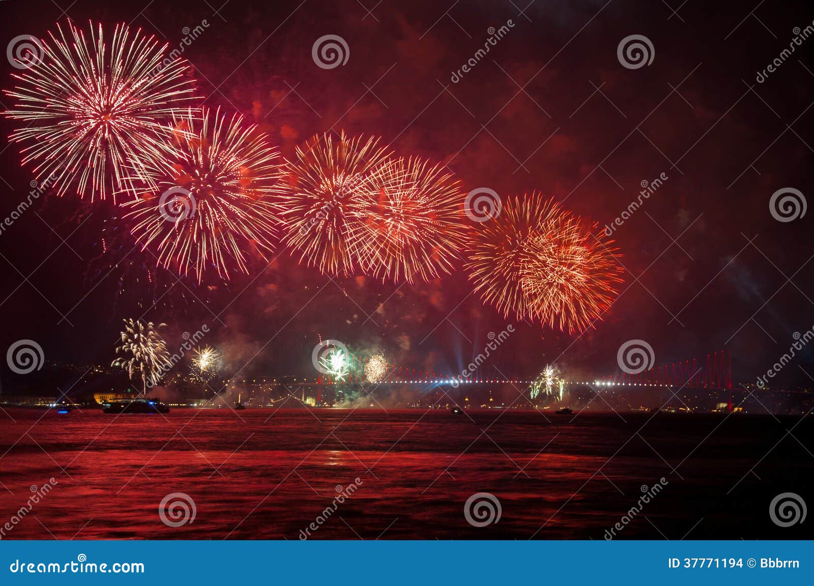 Fireworks stock photo. Image of explode, explosion, istanbul - 37771194