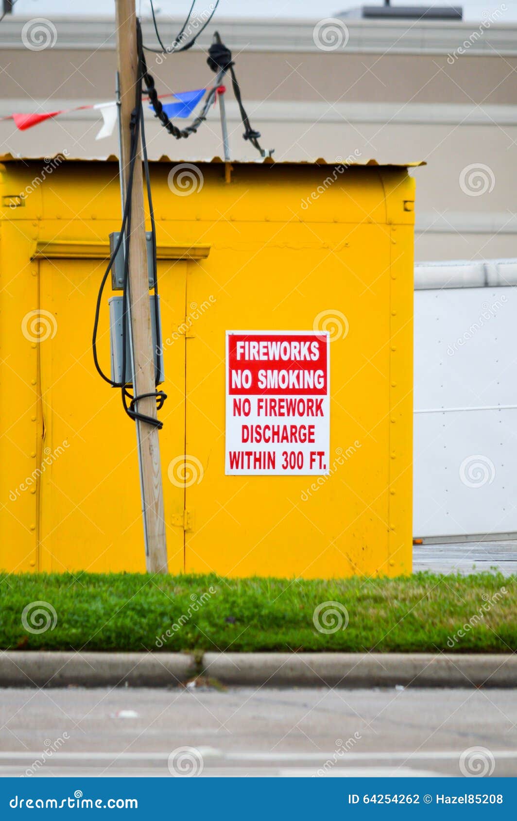 Fireworks warning sign stock photo. Image of careful - 64254262