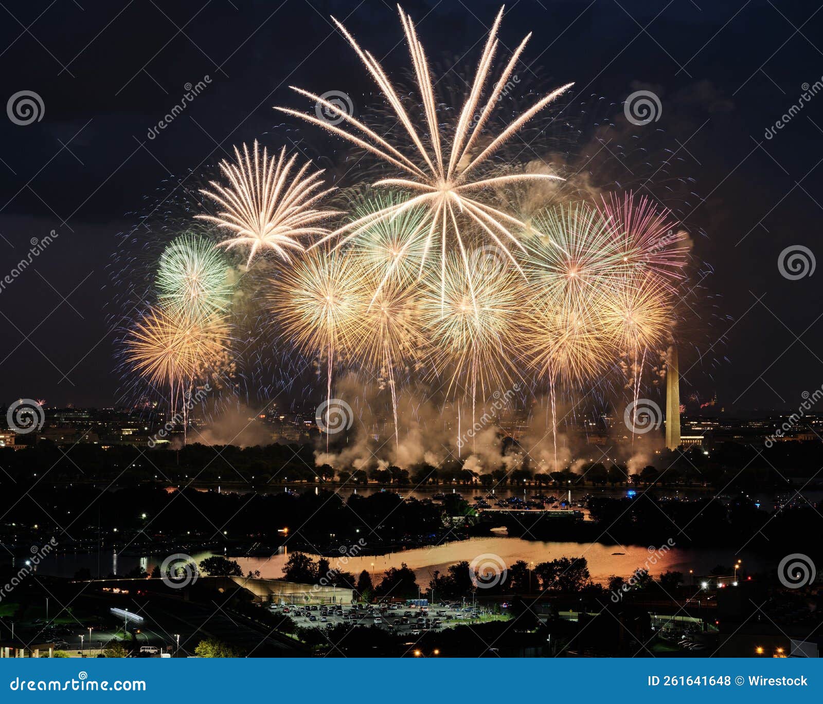Fireworks at Washington DC Celebrating the National Independence Day ...