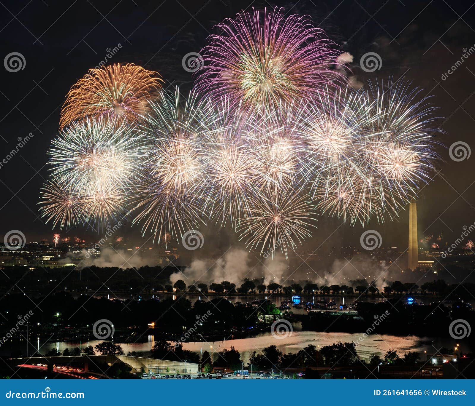 Fireworks at Washington DC Celebrating the National Independence Day ...