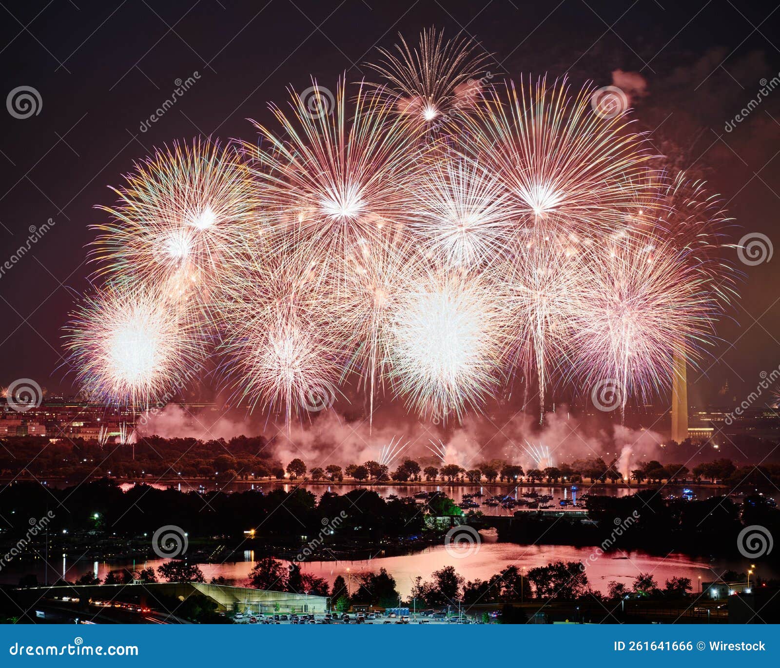 Fireworks at Washington DC Celebrating the National Independence Day ...