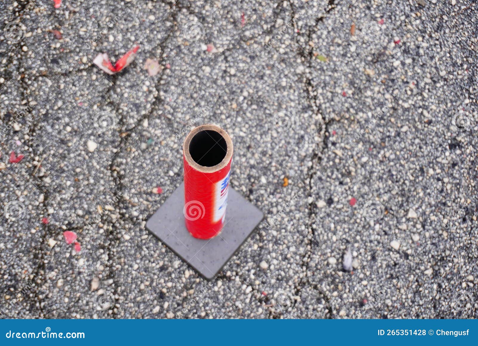 Fireworks waste debris stock photo. Image of nature - 265351428