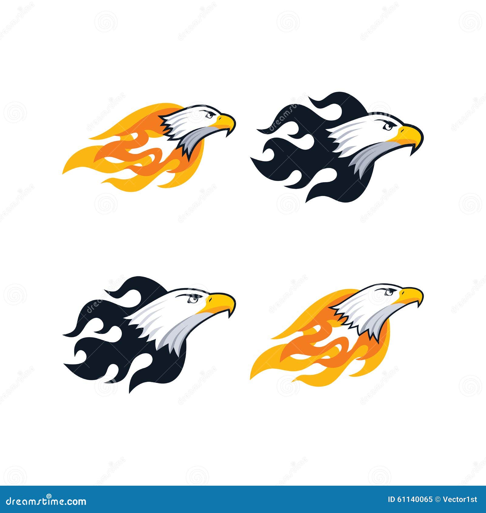 Firey eagle stock vector. Illustration of brave, soldier - 61140065
