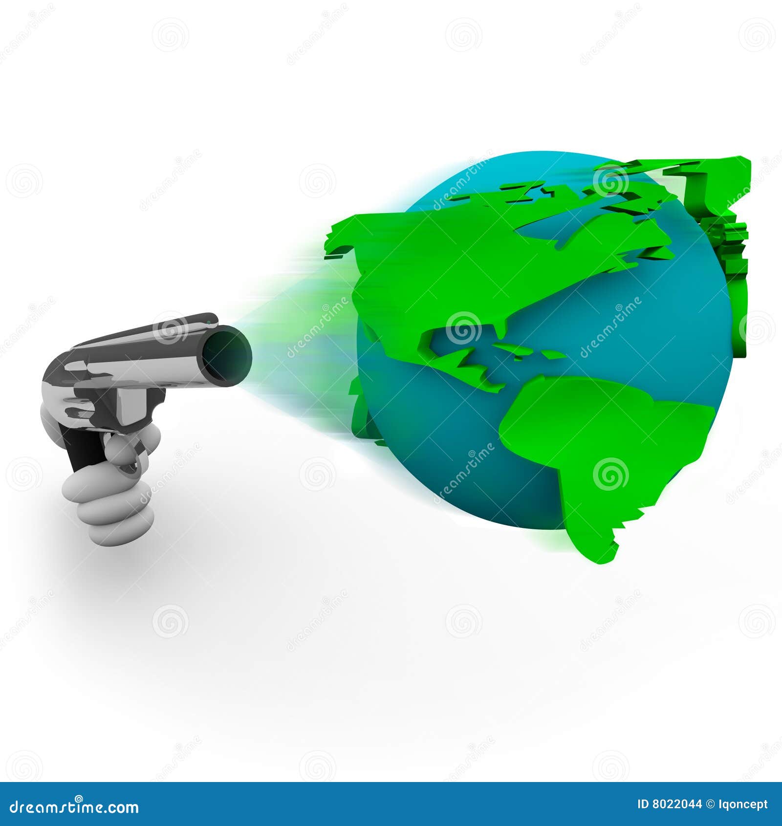 Firing Earth from a Gun stock illustration. Illustration of outbreak ...