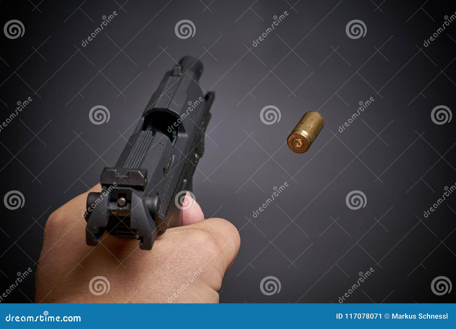 Shooting the pistol stock image. Image of load, crime - 117078071