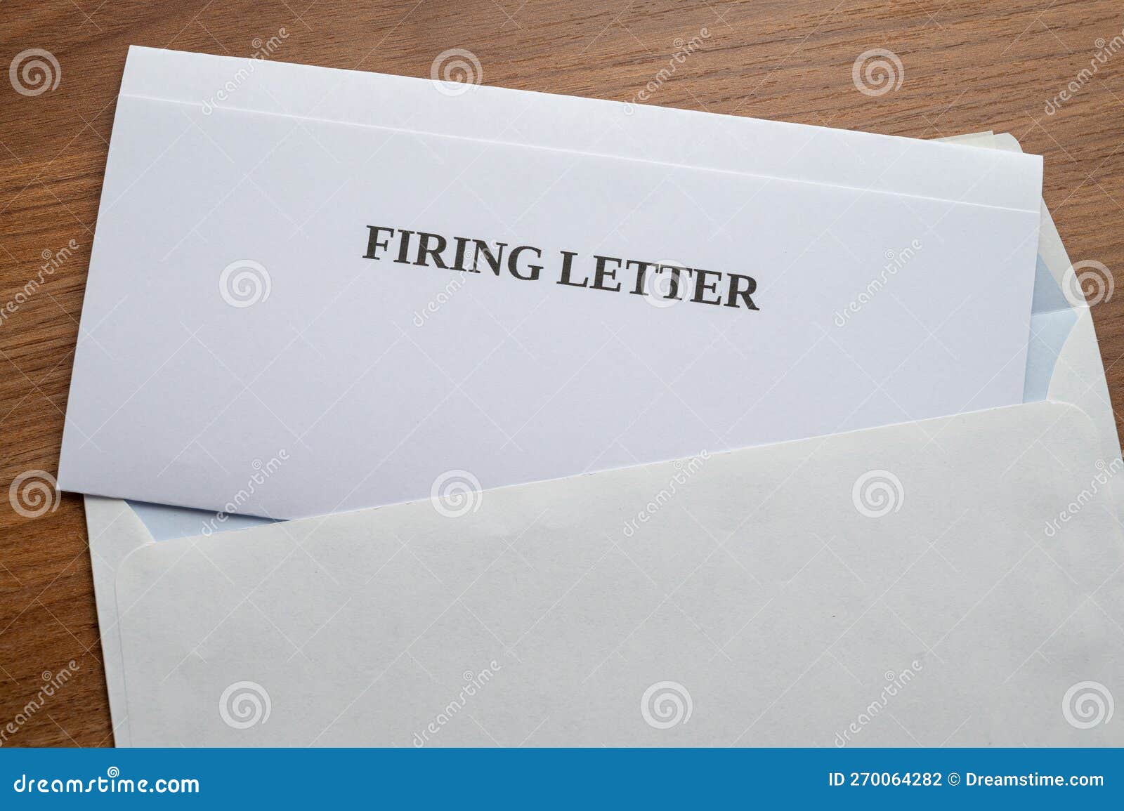 Firing Letter, in an Envelope. Stock Photo - Image of disciplinary ...