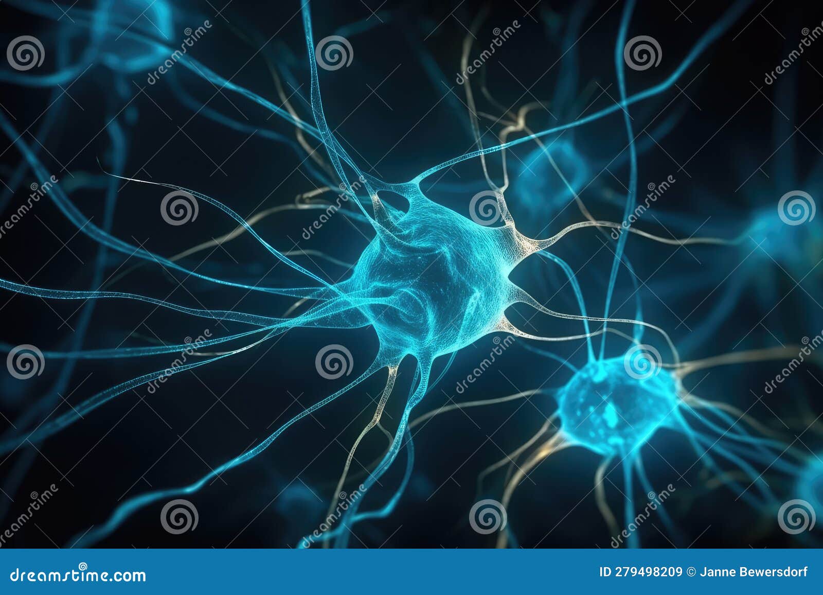 Firing Neurons: Dynamic Nerve Cells Engaged in Electrical Action within ...