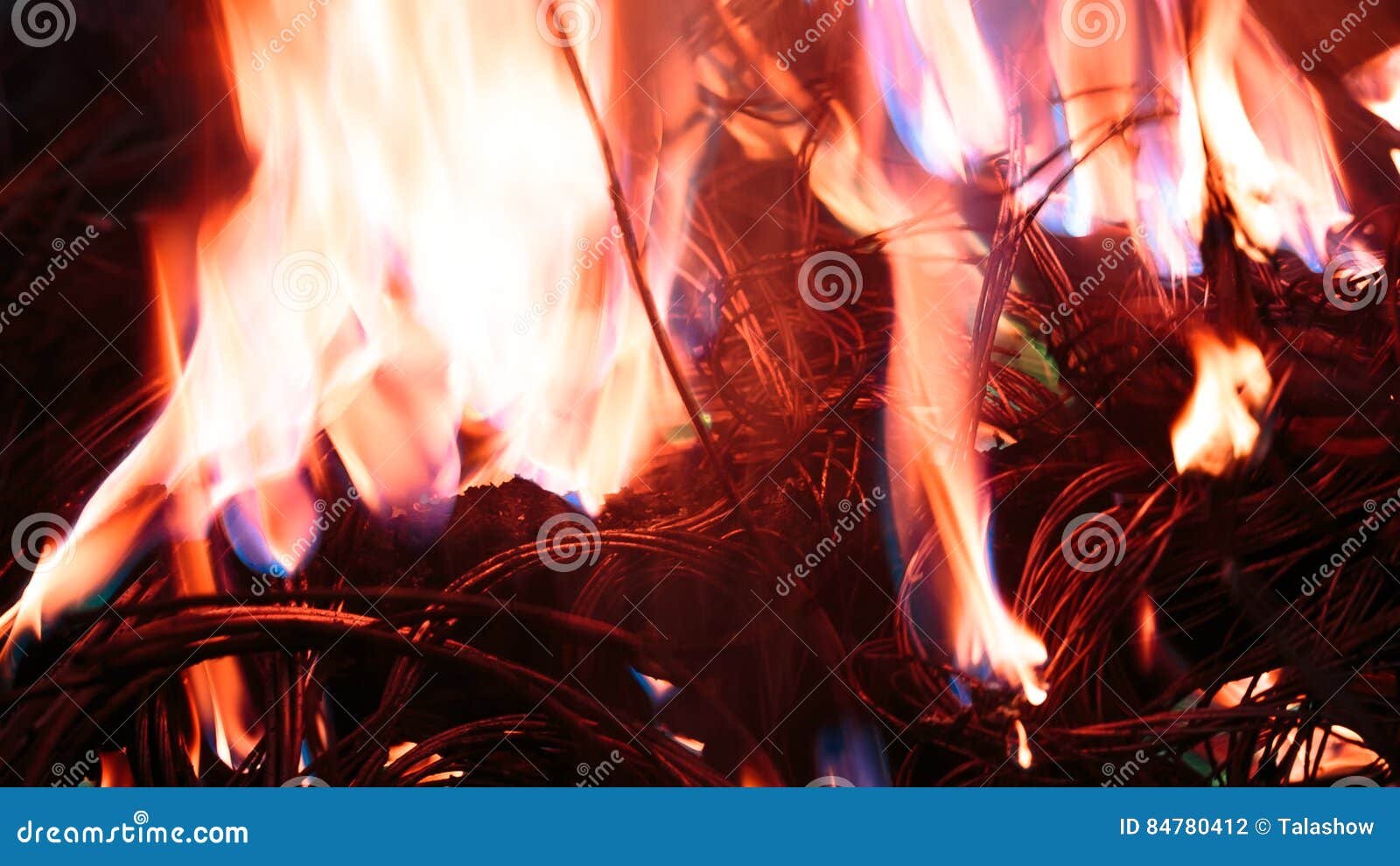 Firing wire in fire stock photo. Image of charger, danger - 84780412