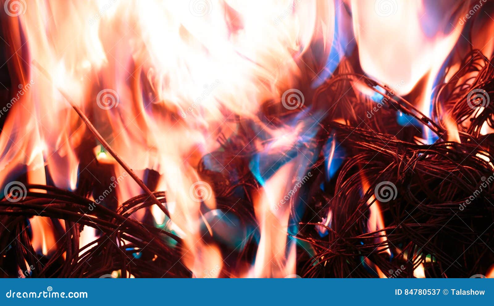 Firing wire in fire stock image. Image of electrical - 84780537