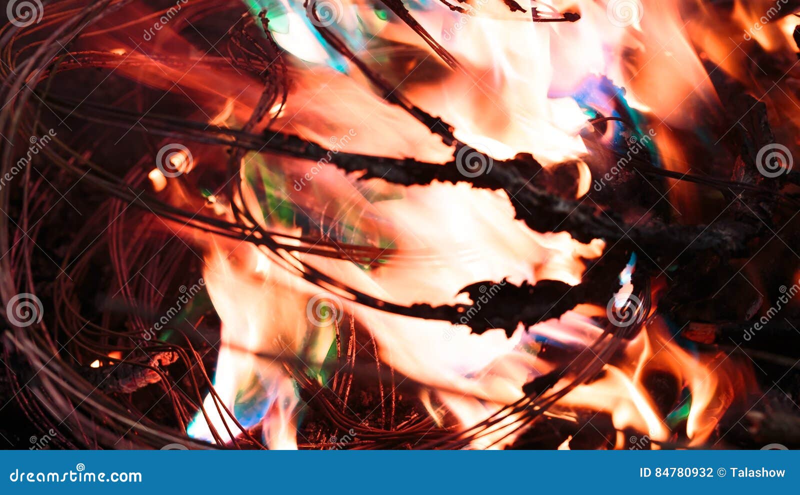Firing wire in fire stock photo. Image of baking, fire - 84780932