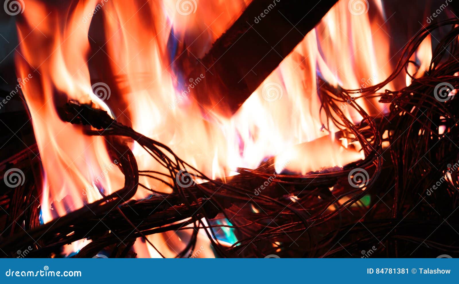 Firing wire in fire stock image. Image of failure, firing - 84781381