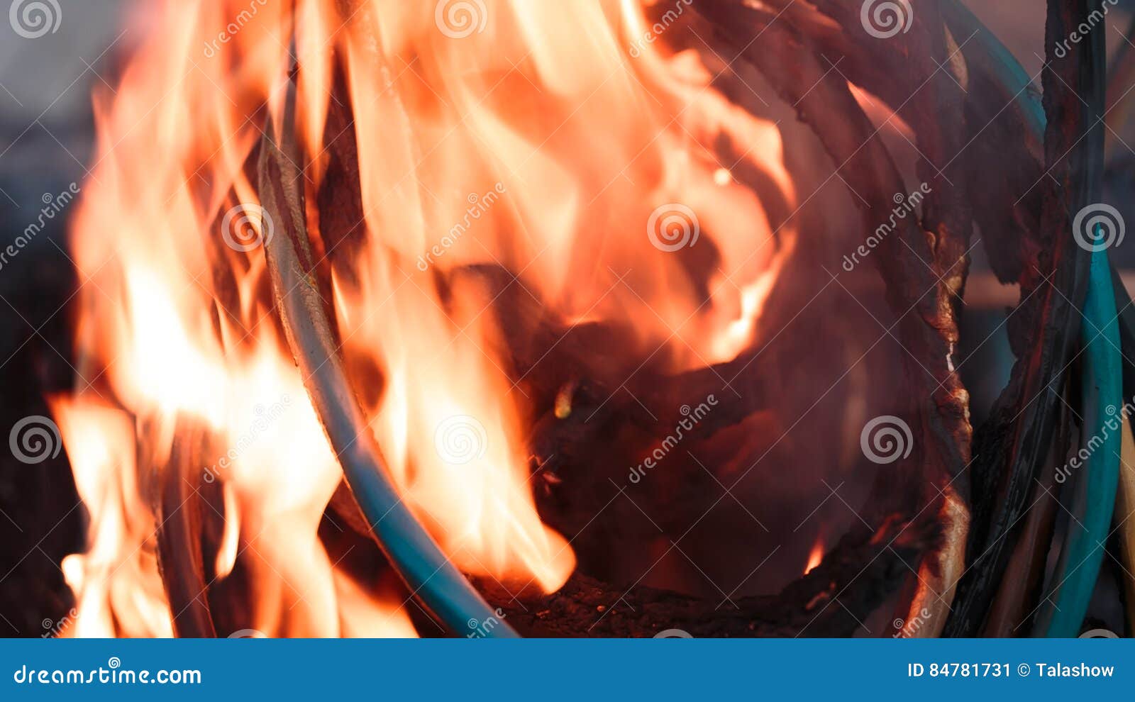 Firing wire in fire stock image. Image of closeup, protection - 84781731