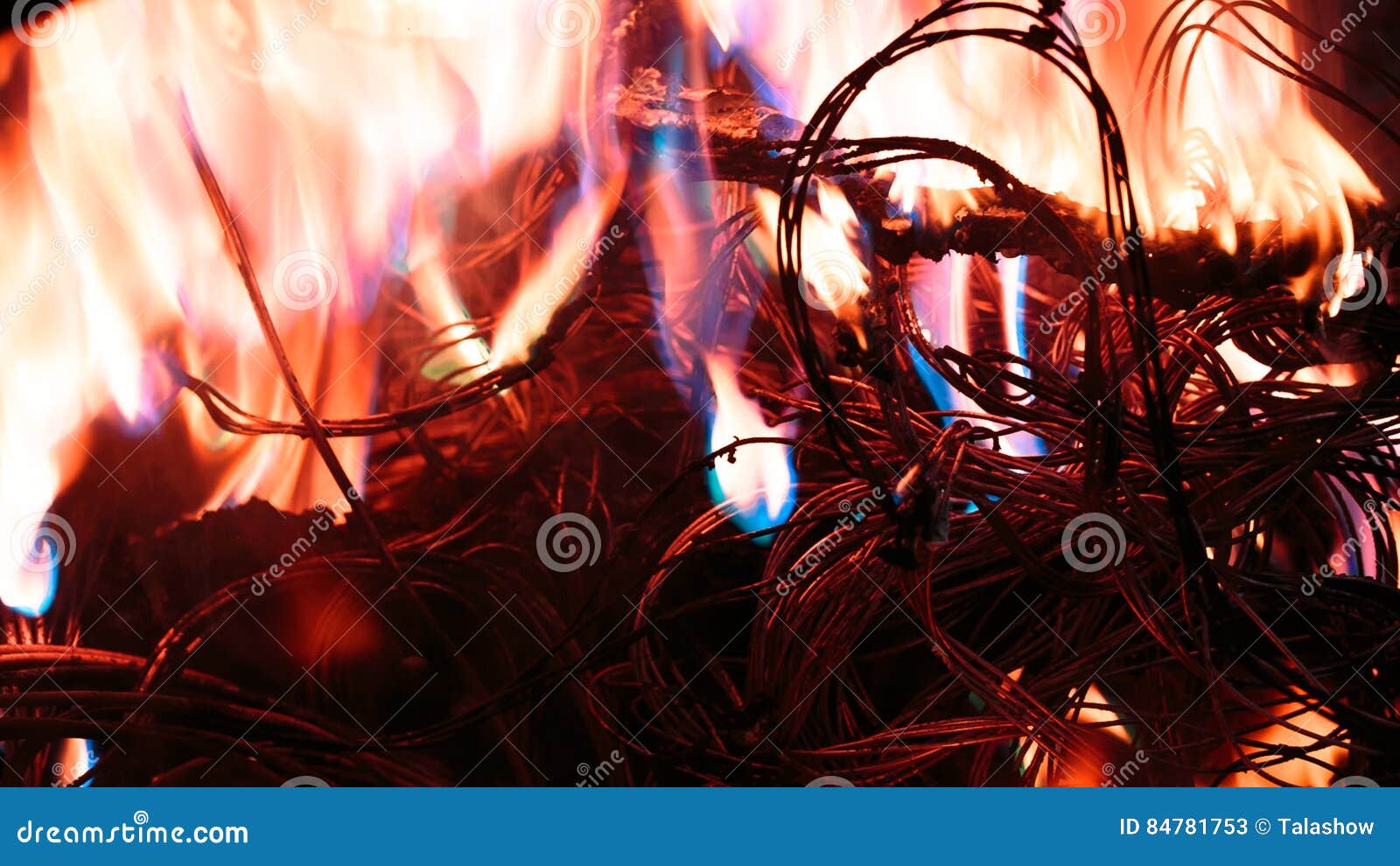 Firing wire in fire stock image. Image of electrical - 84781753