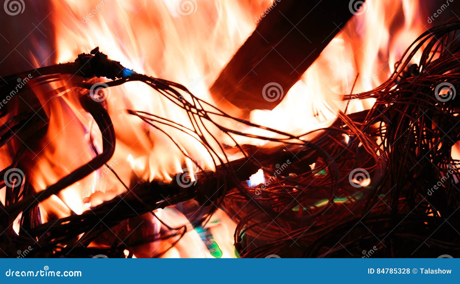 Firing wire in fire stock photo. Image of house, fuse - 84785328