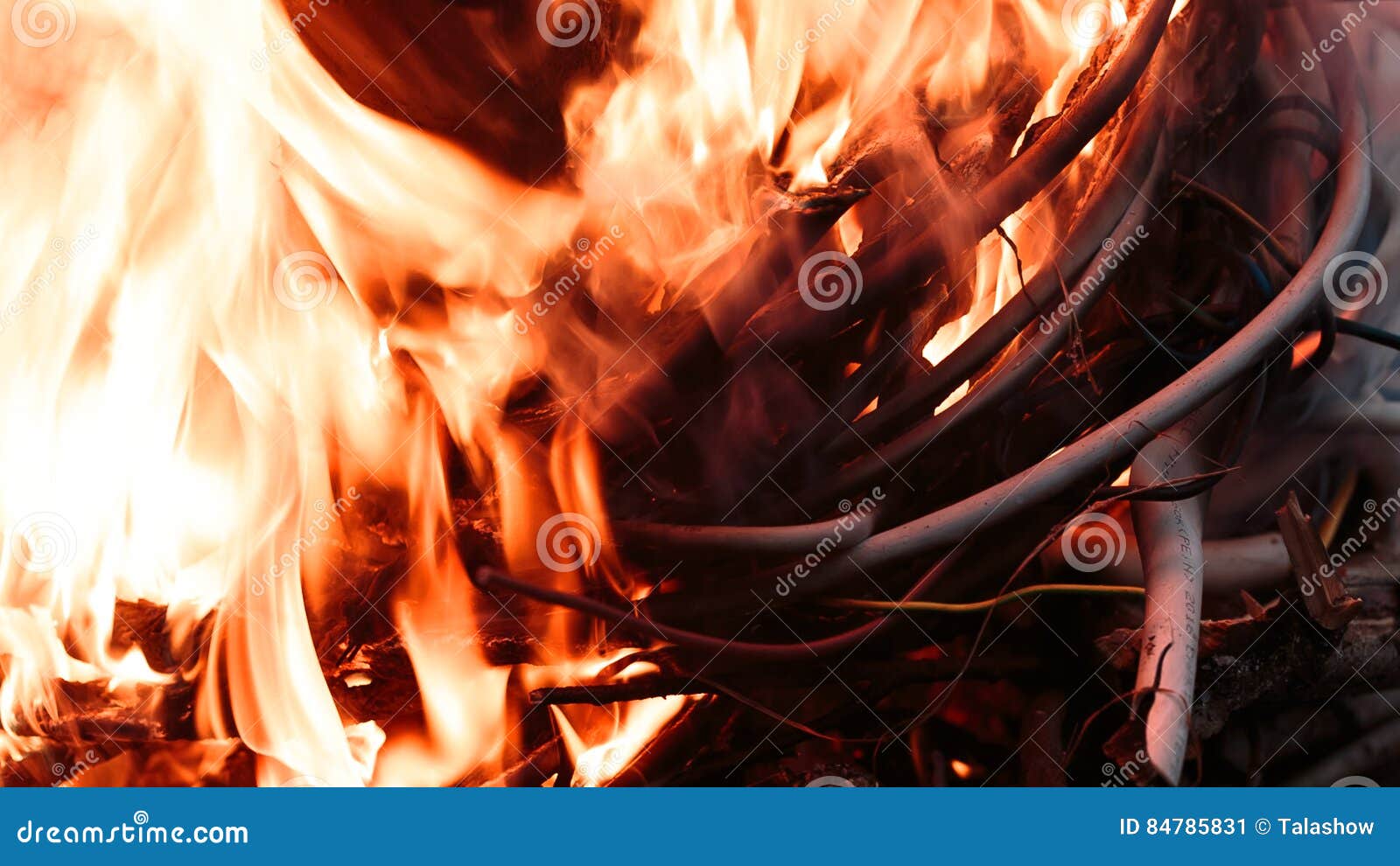 Firing wire in fire stock image. Image of charger, flame - 84785831