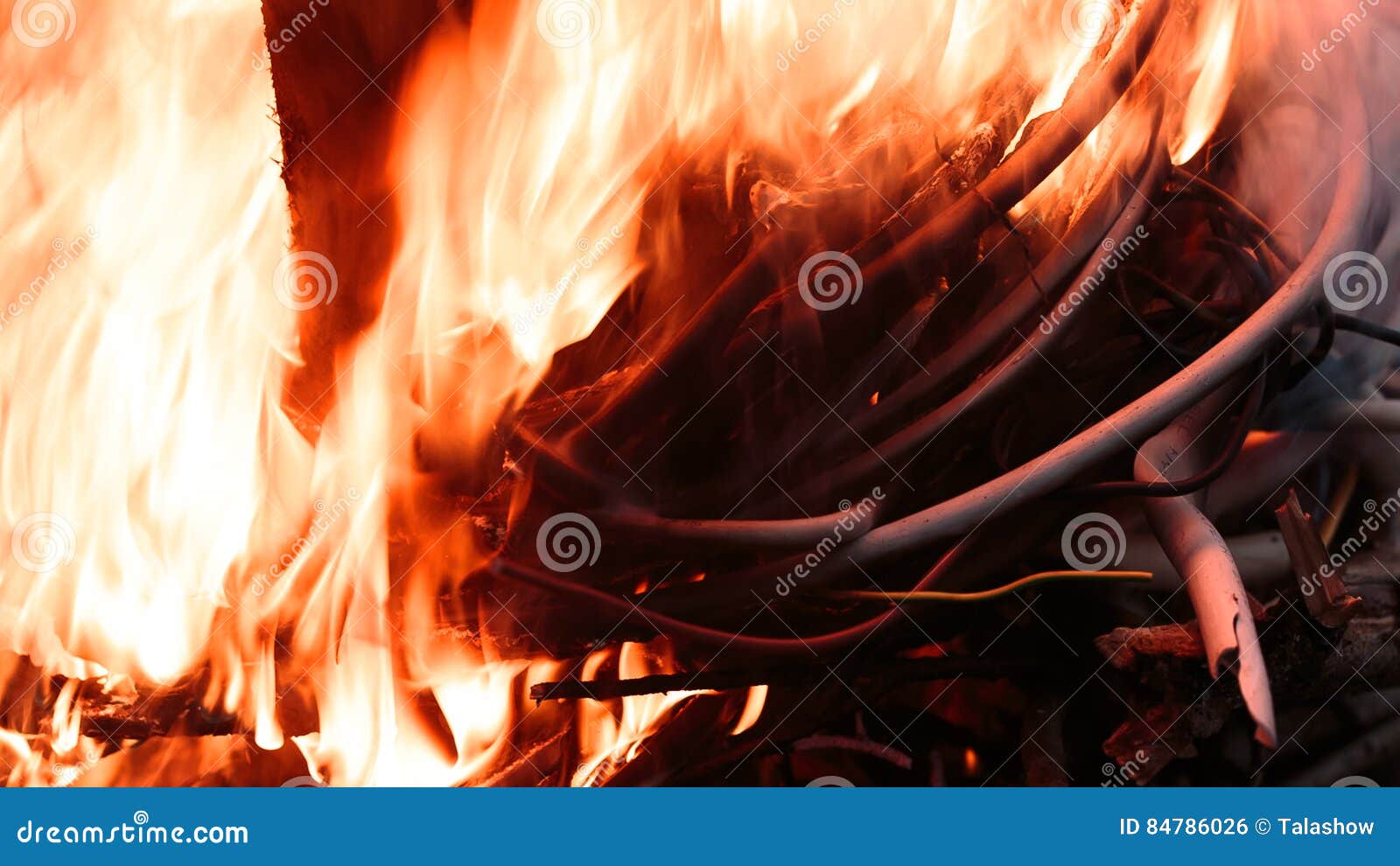 Firing wire in fire stock photo. Image of electric, energy - 84786026