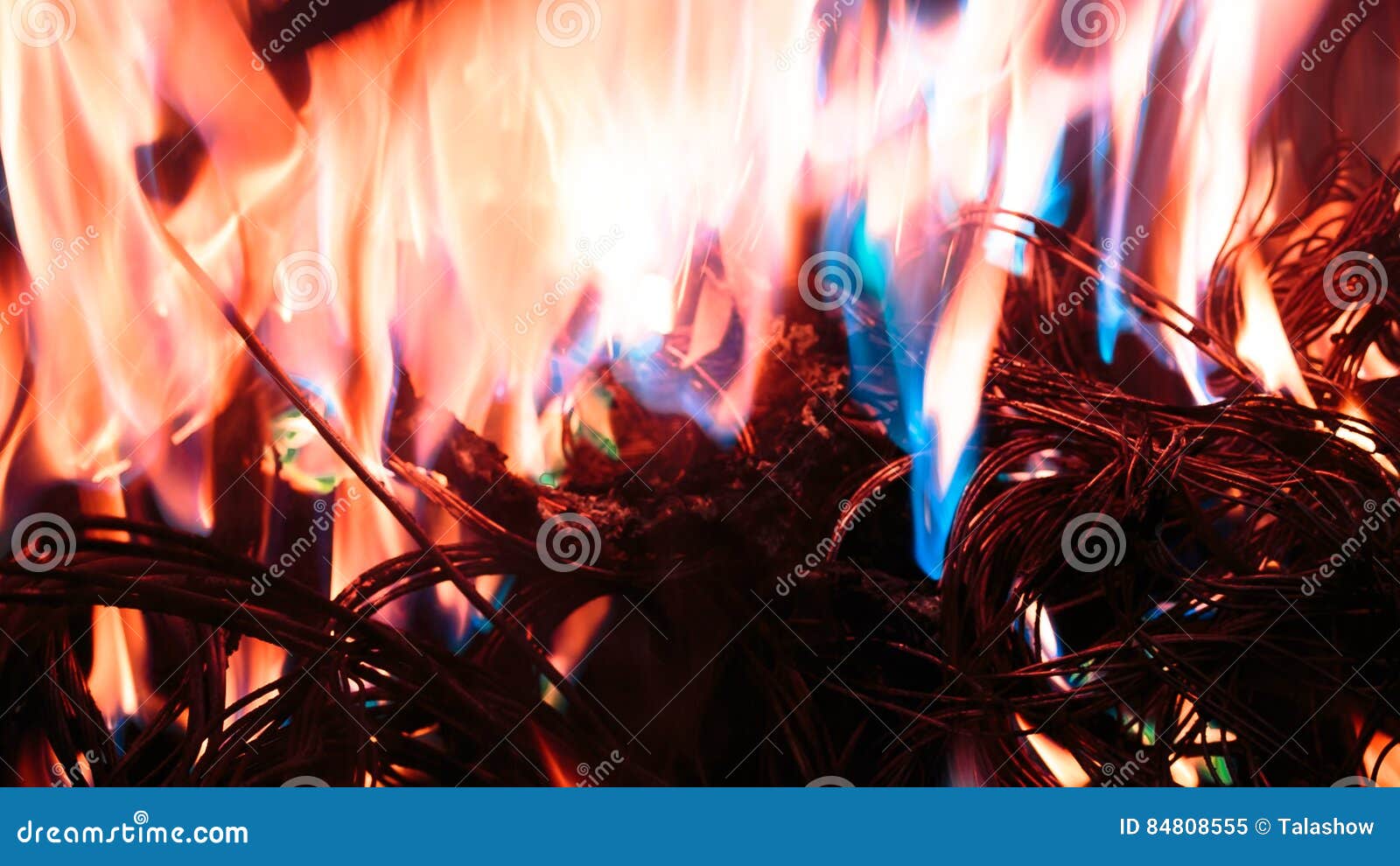 Firing wire in fire stock image. Image of dangerous, electric - 84808555