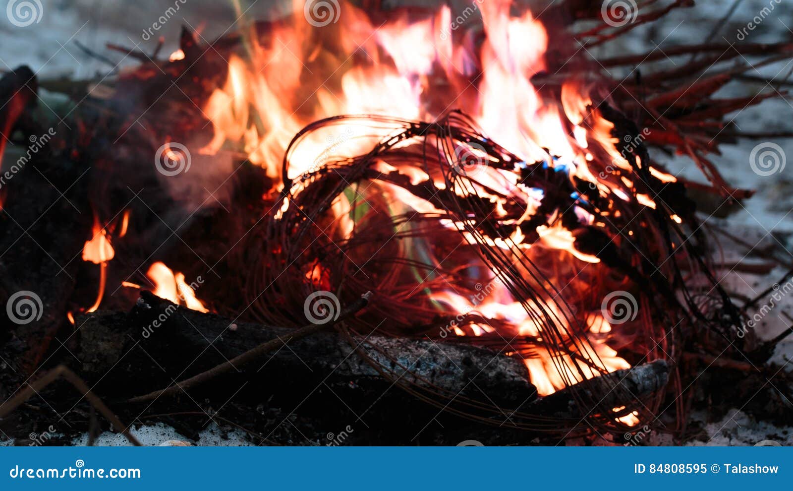 Firing wire in fire stock image. Image of firing, cord - 84808595