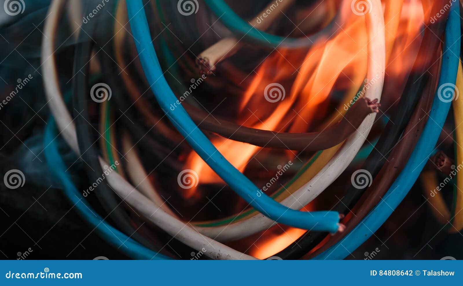 Firing wire in fire stock photo. Image of dangerous, copper - 84808642