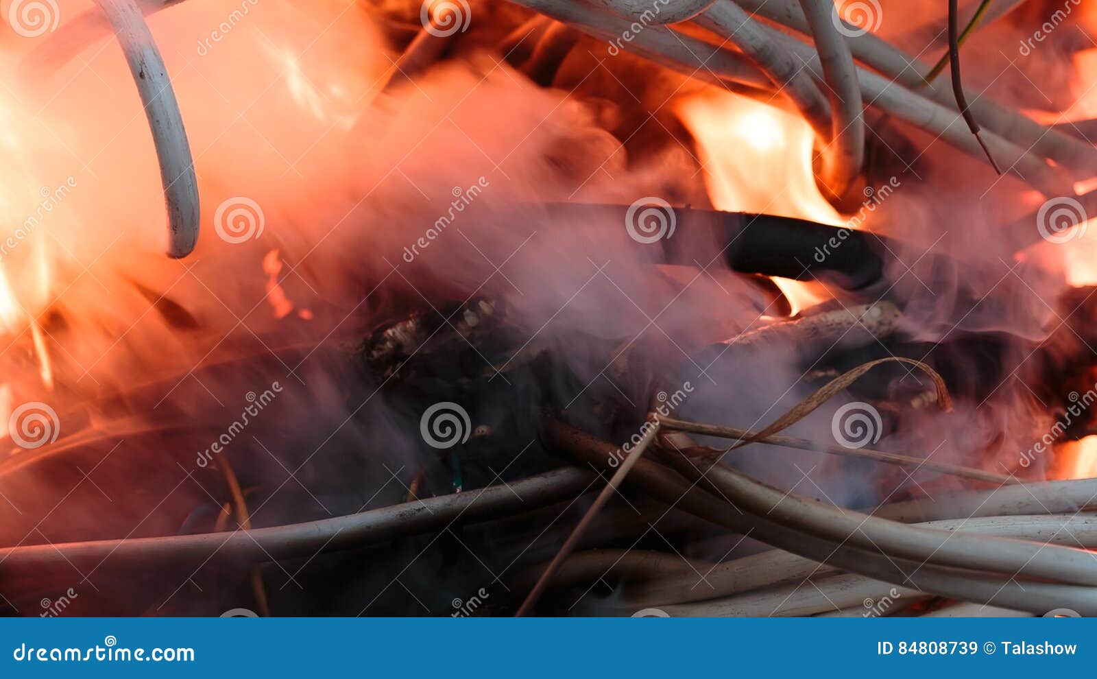 Firing wire in fire stock image. Image of electrical - 84808739