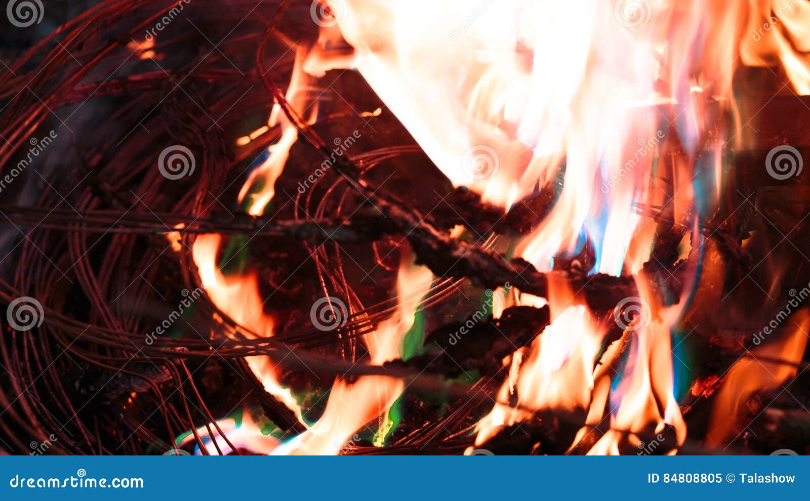 Firing wire in fire stock image. Image of cord, energy - 84808805